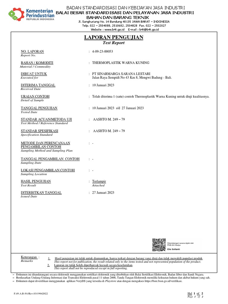 Aashto 79 Kuning | PDF