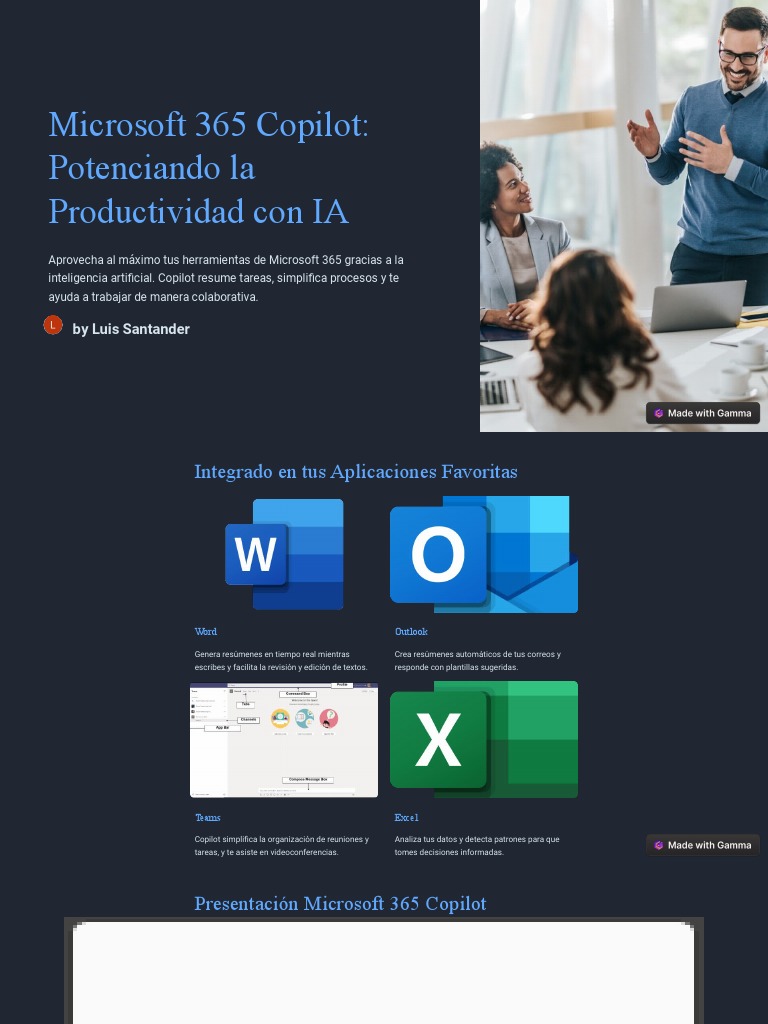 Microsoft 365 Copilot Potenciando La Productividad Con IA | PDF | Inteligencia artificial ...