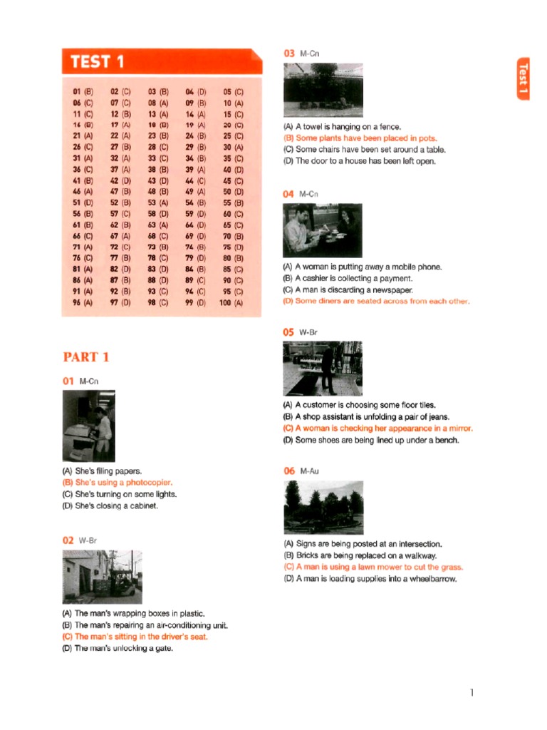 ETS Vol1 LC 500 Answer and Transcript | PDF