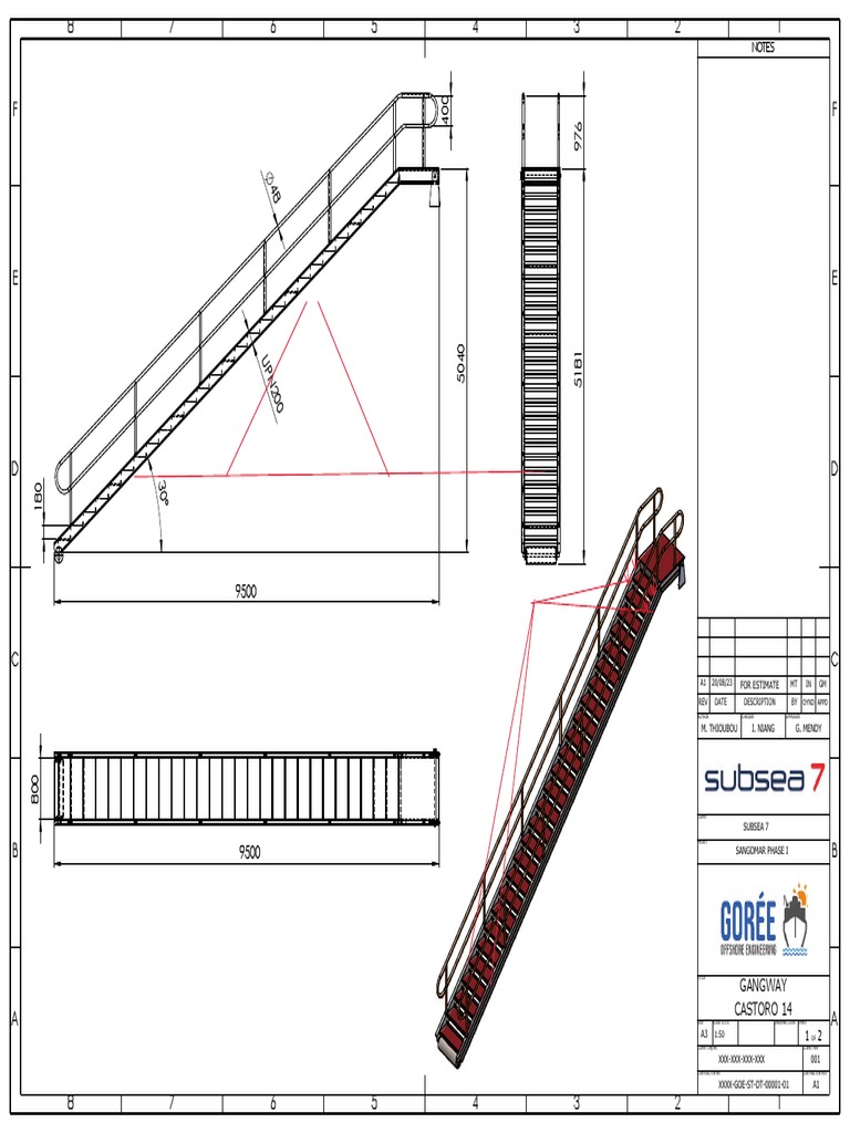 Sangomar Phase I Gangway Estimate | PDF