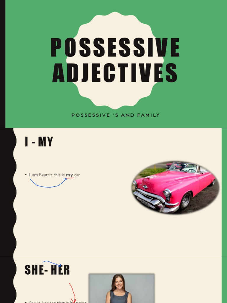 Possessive Adjectives + Family | PDF