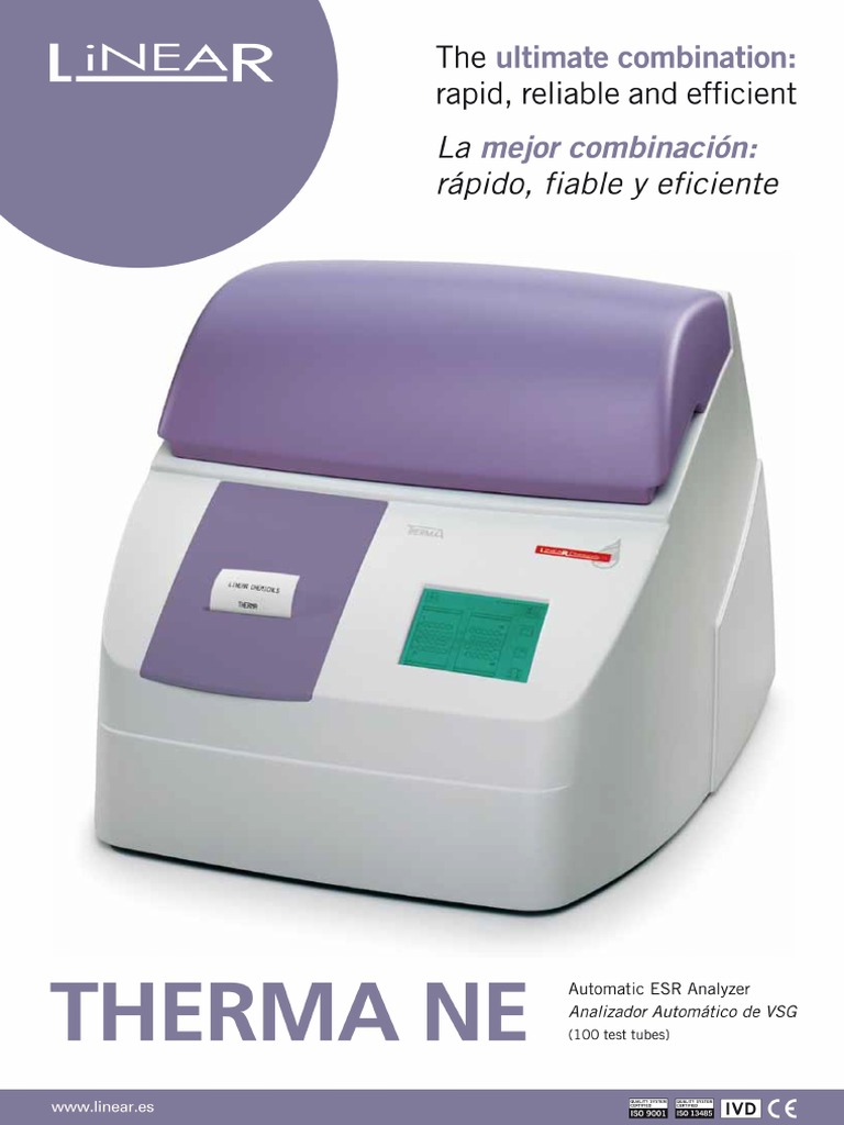 Brosur Therma Ne Automatic Esr Analyzer (100 Hole-Test Tube Position) | PDF