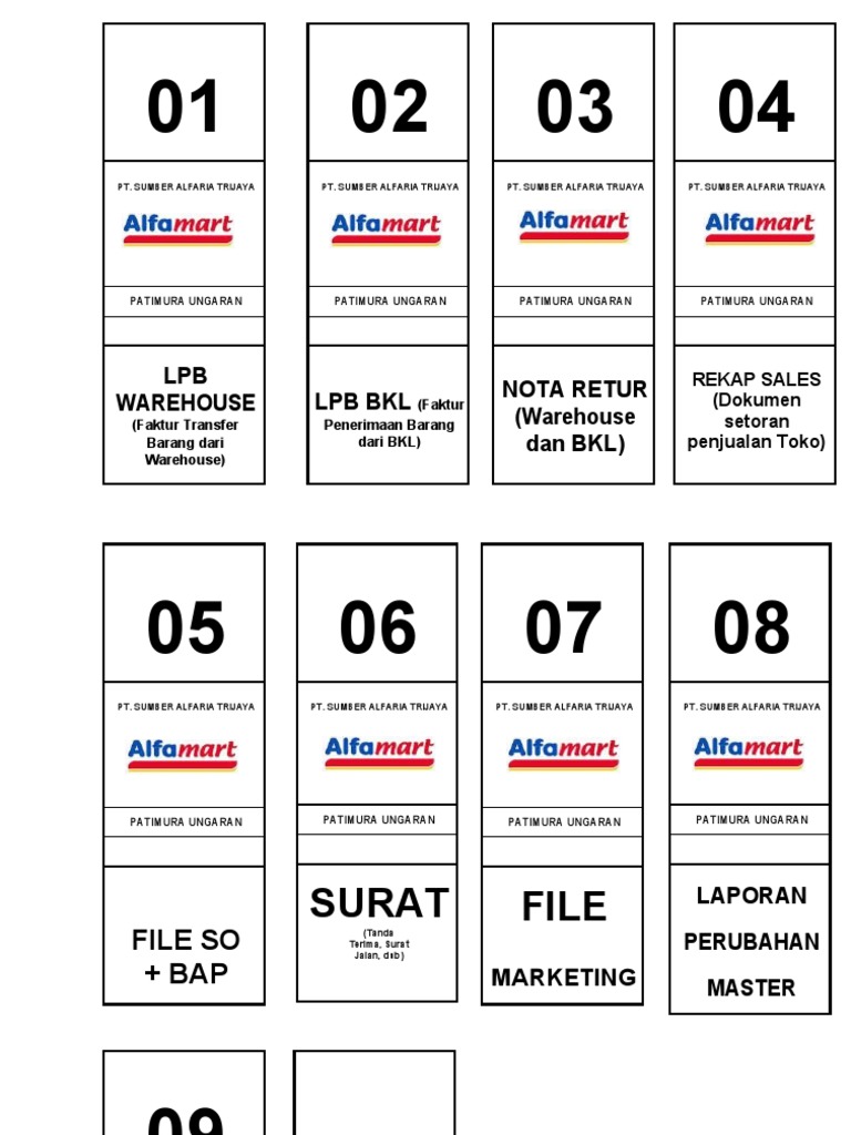 Sampul 9 Ordner + Label Buku Expedisi Patimura | PDF