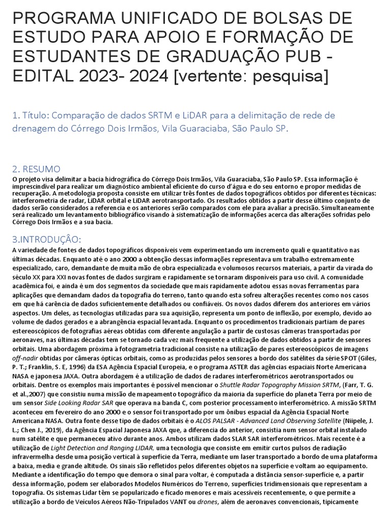 Pibic Lidar | PDF | Science Pibic Lidar | PDF | Science