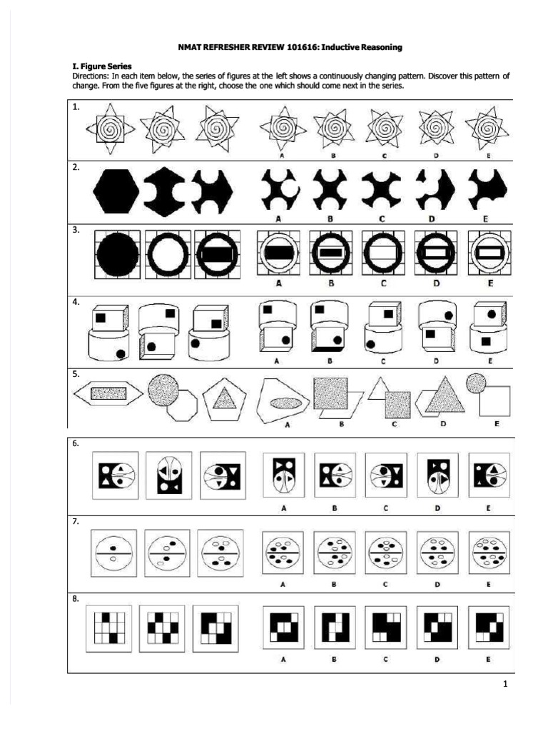 Inductive Reasoning Refresher | PDF
