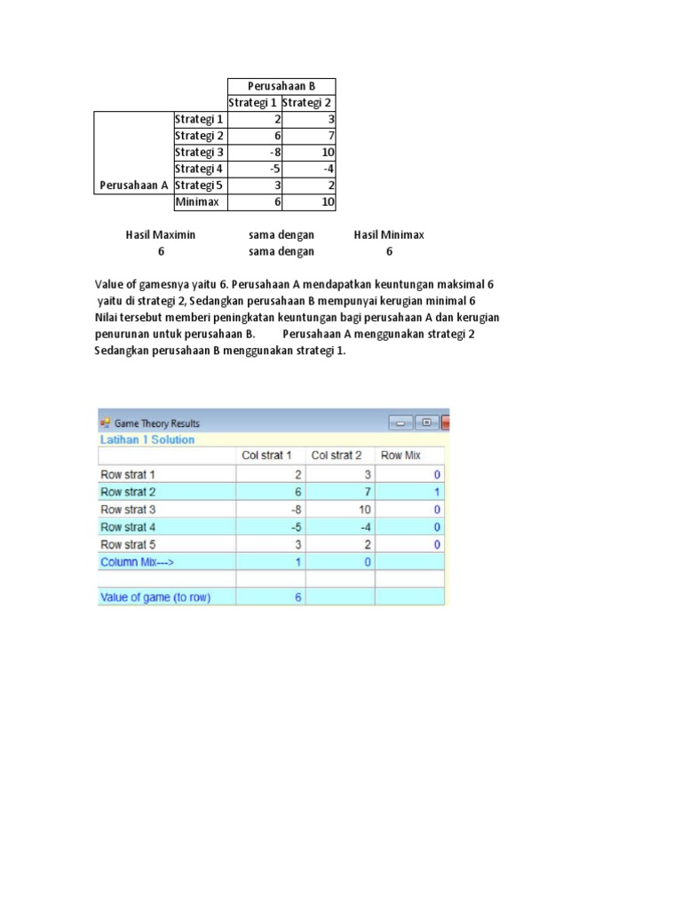 Justin - Tugas Game Theory | PDF