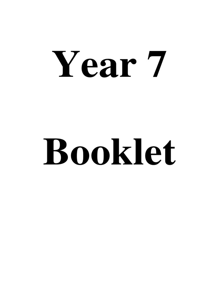 Year 7 Maths Workbook Overview | PDF | Triangle | Area