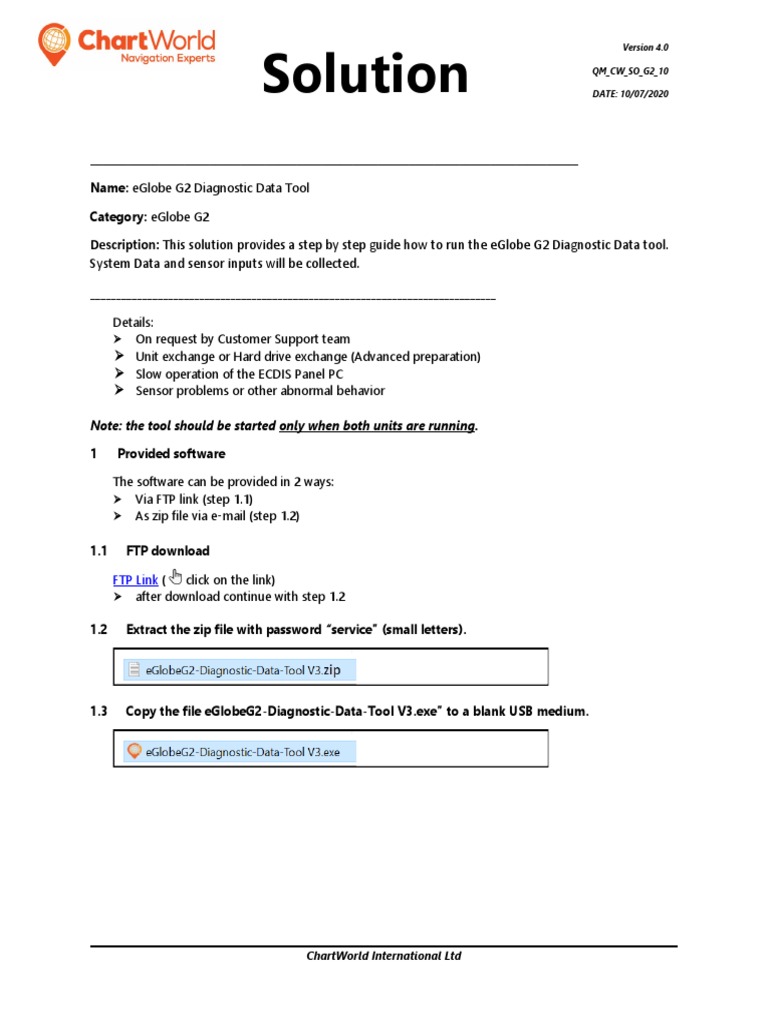 QM - CW - SO - G2 - 10 - Eglobe G2 - Export Diagnostic Data V4 | PDF ...