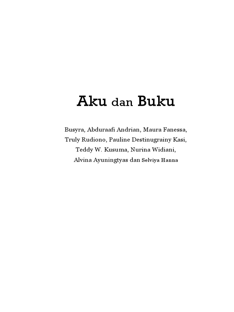 Aku Dan Buku 2018 Pdf