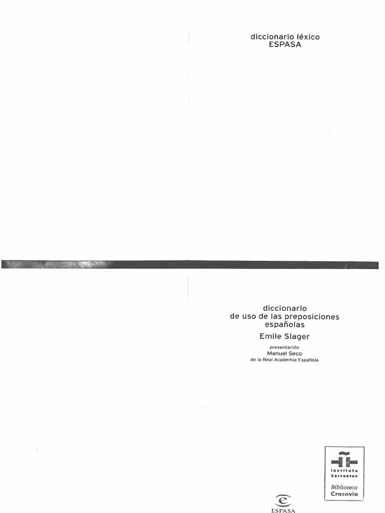 Slager Emile - Diccionario de Uso de Las Preposiciones Espa - Olas ...