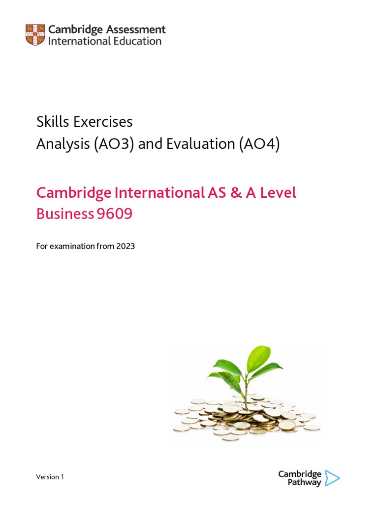 Skills Exercises Analysis (AO3) and Evaluation (AO4) : Cambridge ...