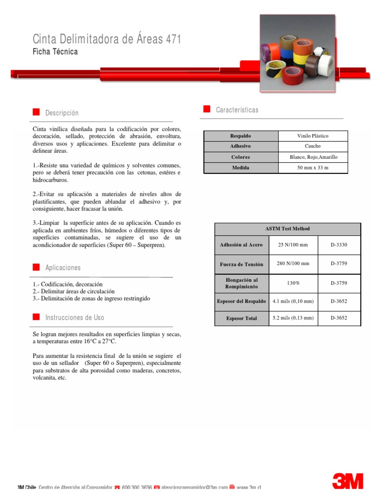 Ficha Tecnica Cinta 471 | PDF