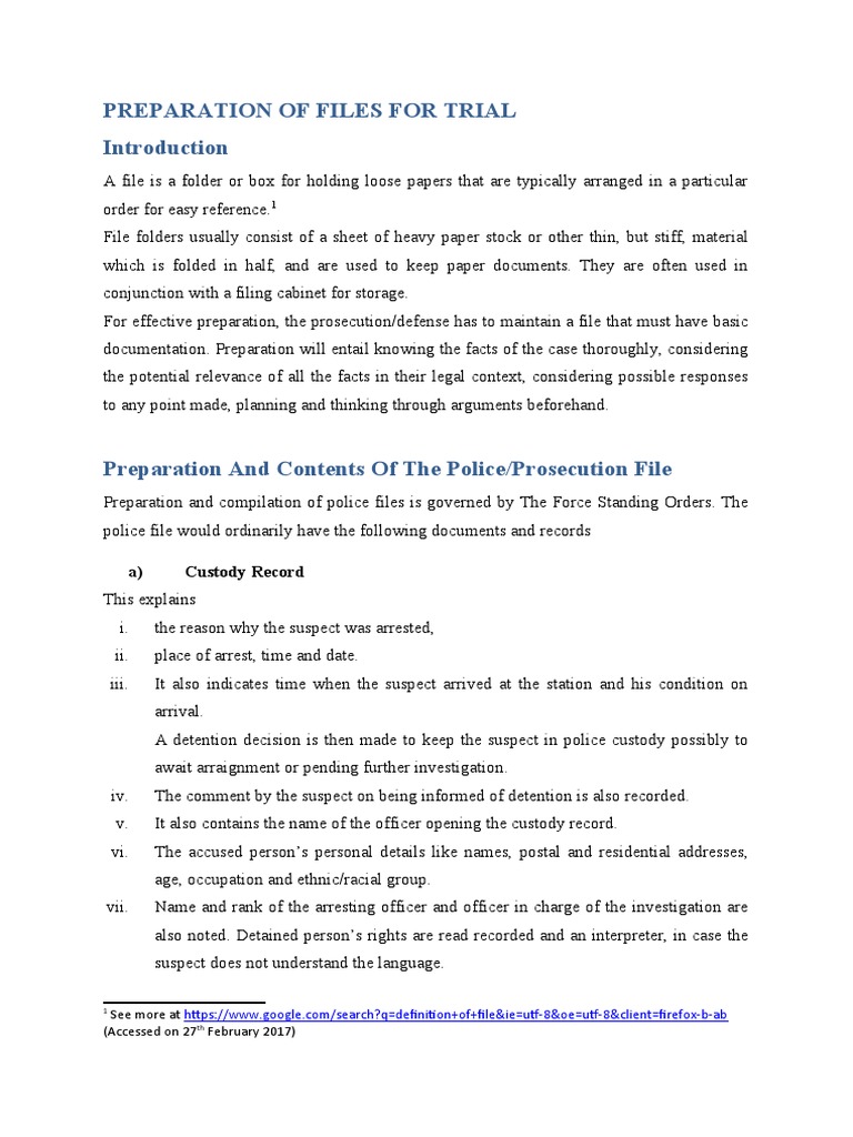 Criminal Procedure Preparation For Trial | PDF | Bail | Arrest