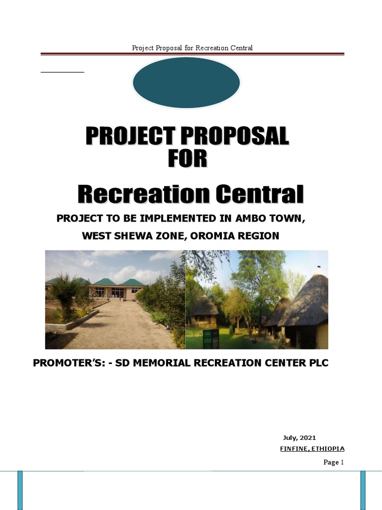 Ambo Town Recreation Center Proposal | PDF | Economies