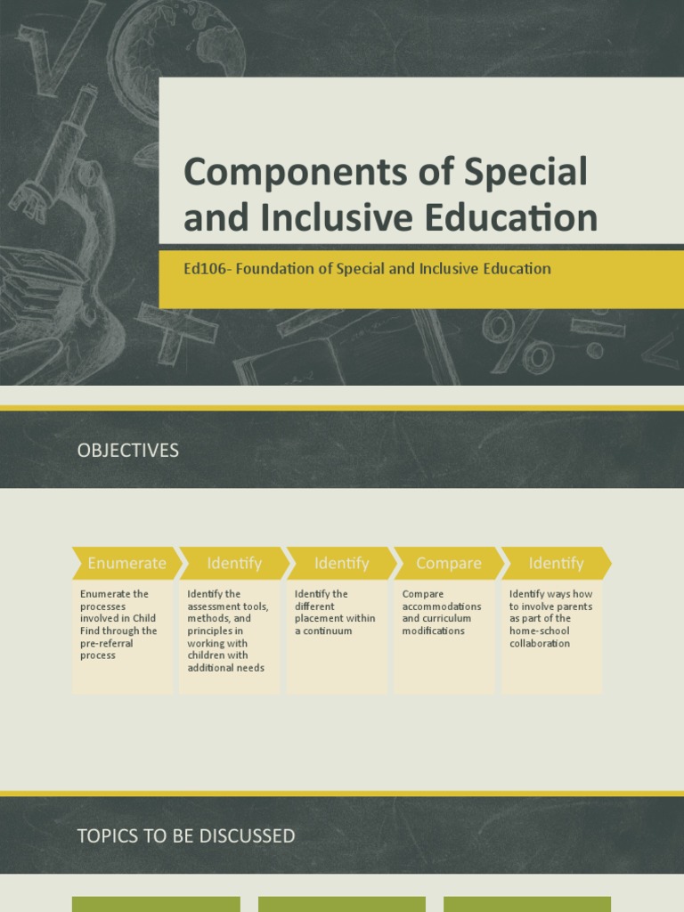 Components of Special and Inclusive Education | PDF | Educational Assessment | Special Education