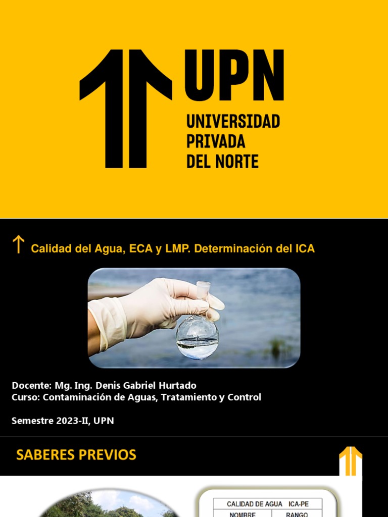 Clase 3 - Calidad Del Agua, ECA y LMP | PDF | Agua | Calidad del agua