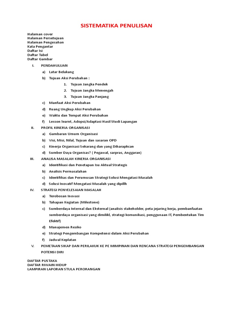 SISTEMATIKA PENULISAN-pim 3 | PDF