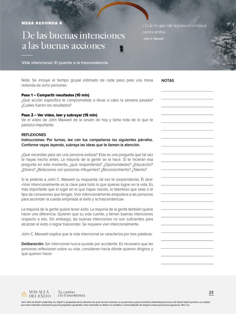 6 - de Las Buenas Intenciones A Las Buenas Acciones | PDF | Crecimiento ...