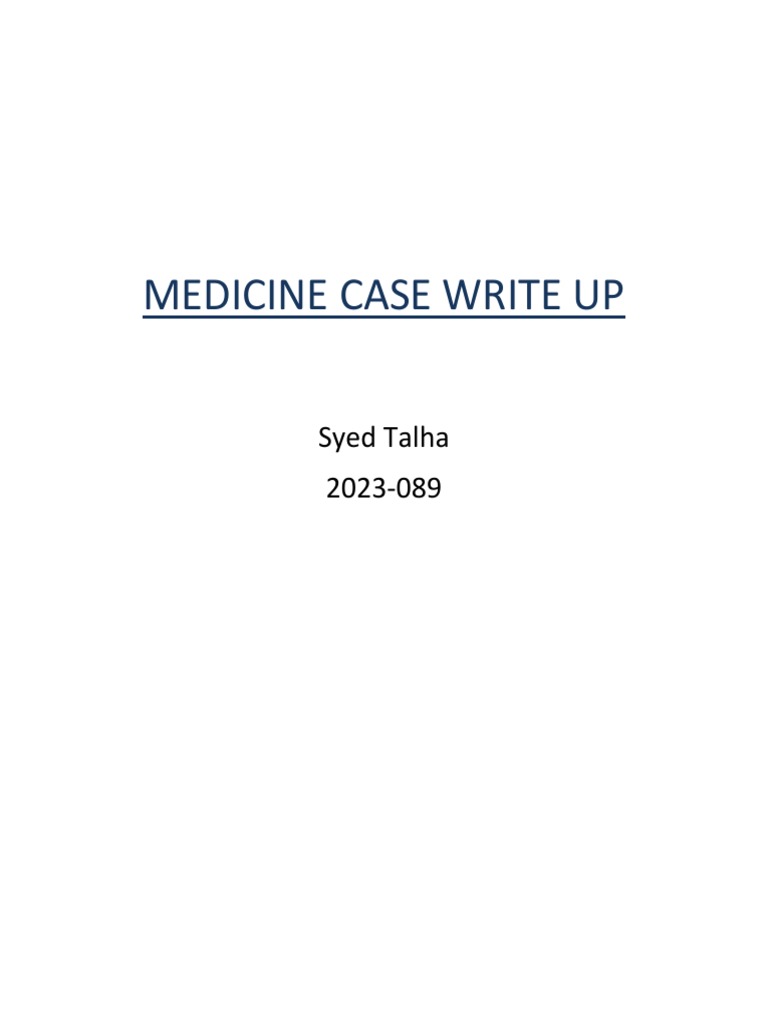 Case Write-Up 1 | PDF | Cancer | Surgery