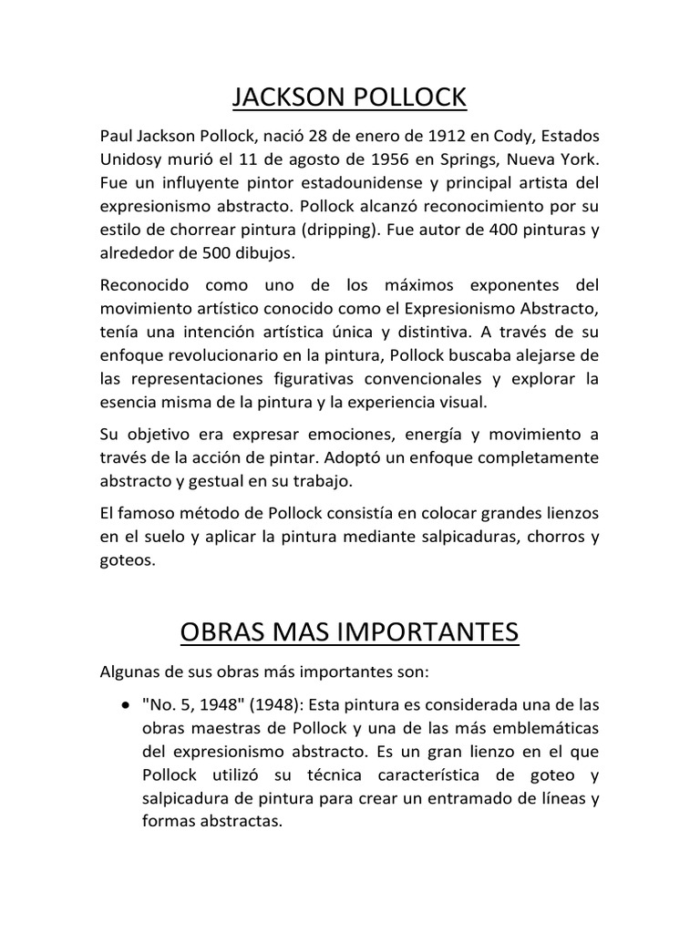 Jackson Pollock | PDF