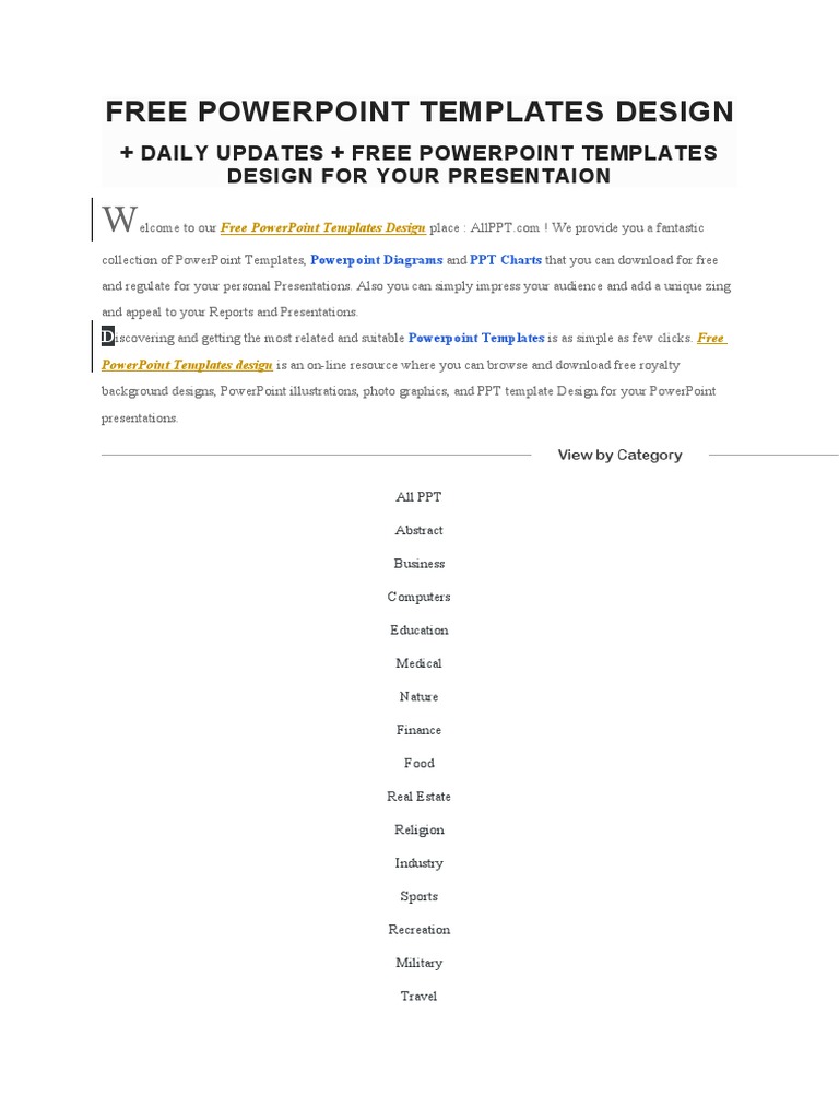 Free Powerpoint Templates Design | PDF