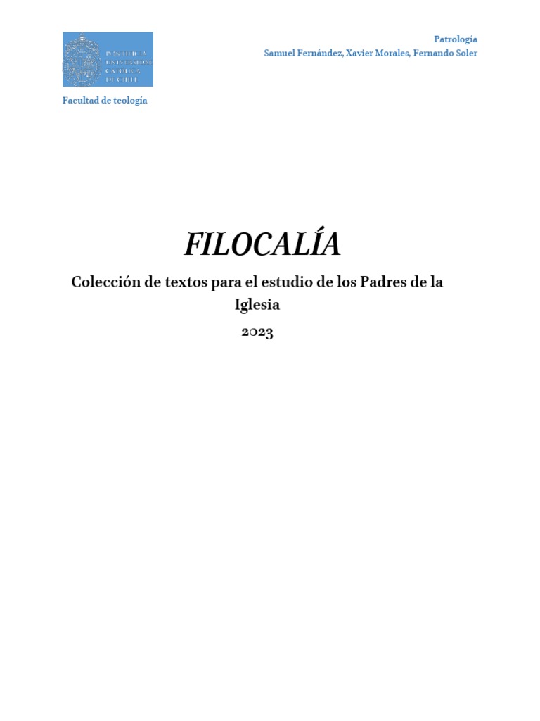 Filocalia 2023 | PDF | Jesús | Fe