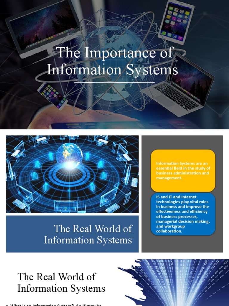 The Importance of Information Systems | Download Free PDF | Information ...