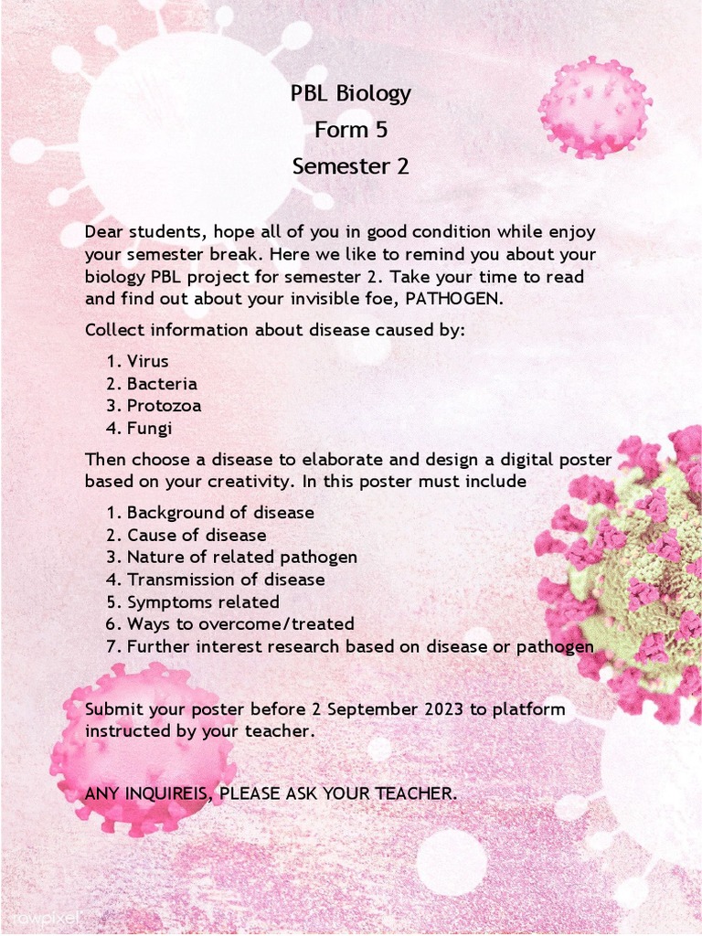 PBL f5 SEM2 Biology - C8 PATHOGEN | PDF