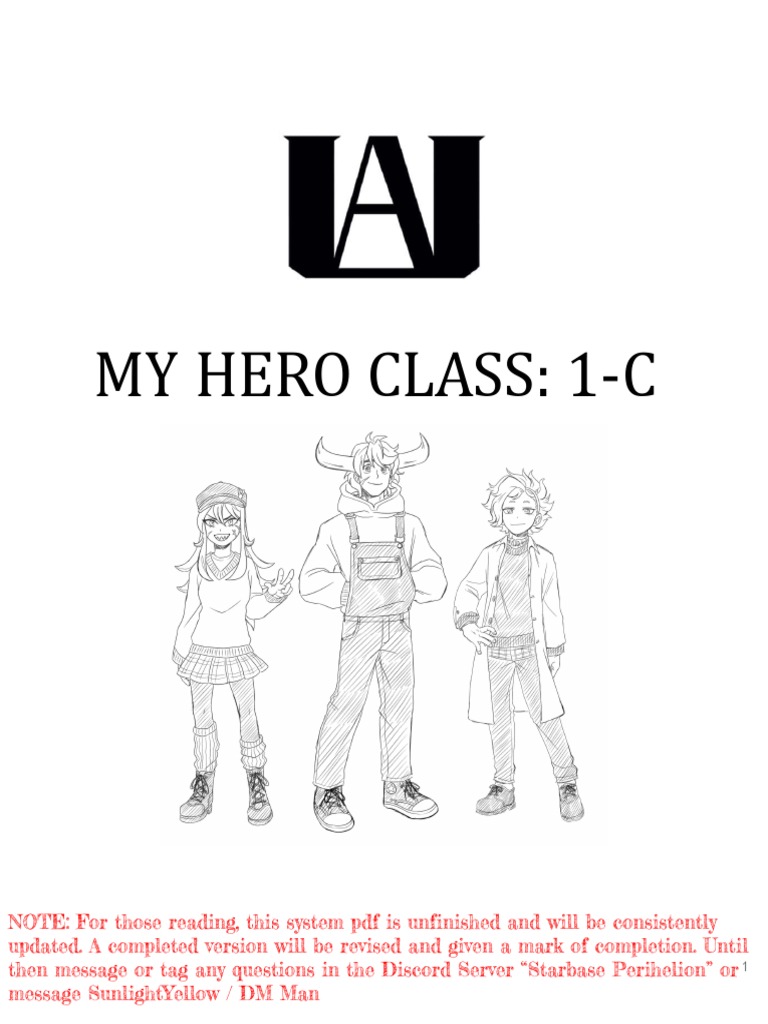 My Hero Academia Class 1-C Guide | PDF | Courage