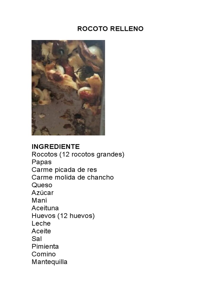 Rocoto Relleno | PDF