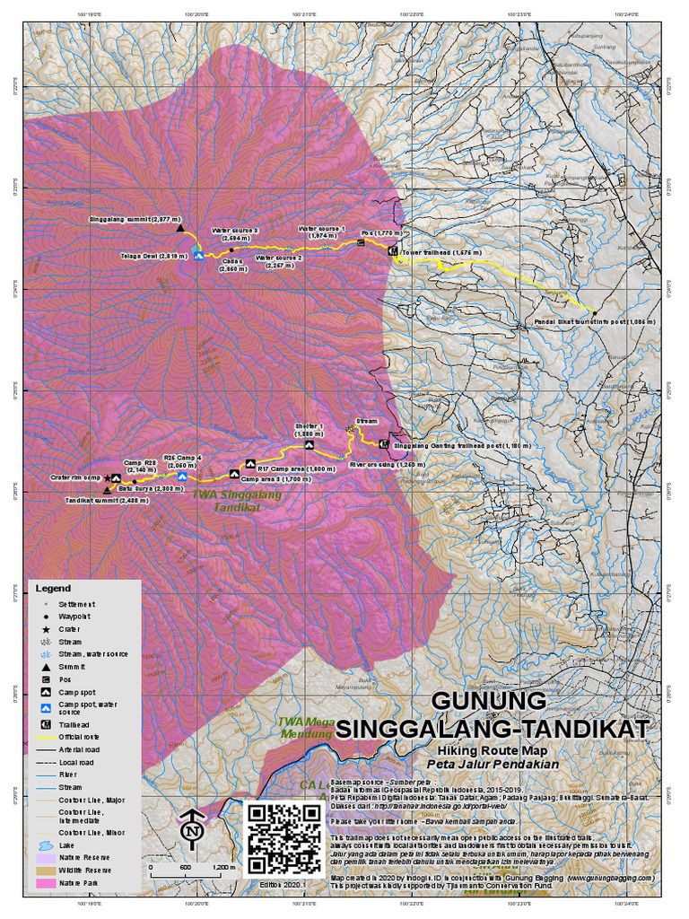 Peta Jalur Pendakian Gunung Singgalang Tandikat | PDF