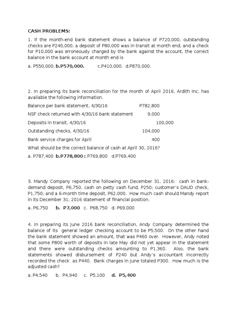 CASH Module Q N A | PDF | Banks | Transaction Account