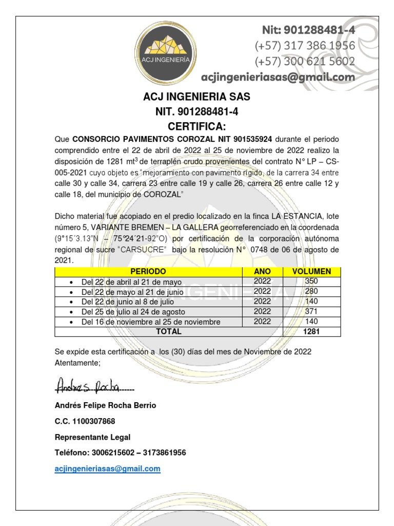 Certificacion RCD | PDF
