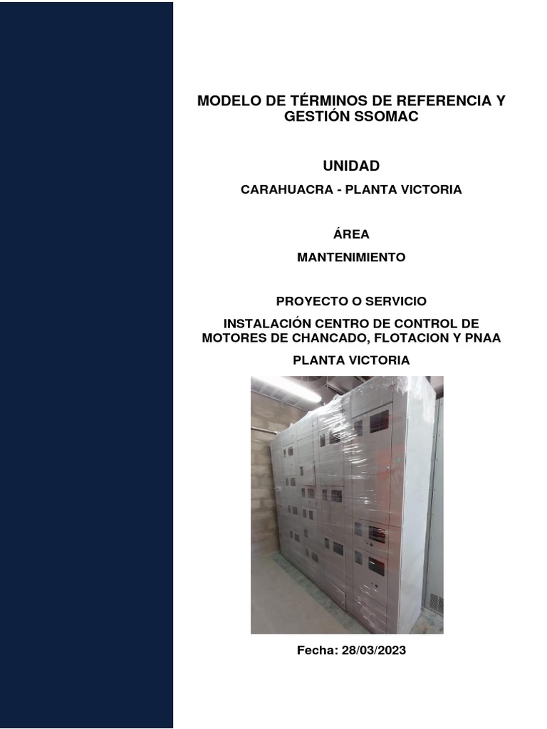 TDR 210423-03 Instalacion de CCM Planta Rev1 | PDF | Minería