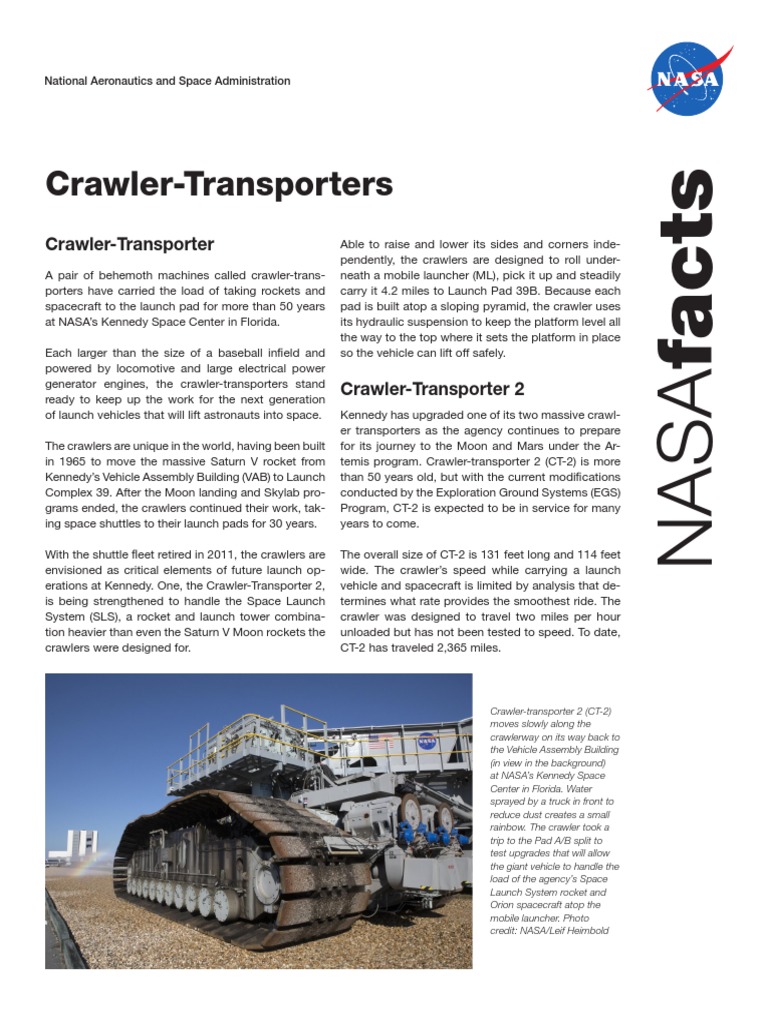 Crawler Transporters | PDF | Kennedy Space Center Launch Complex 39 ...