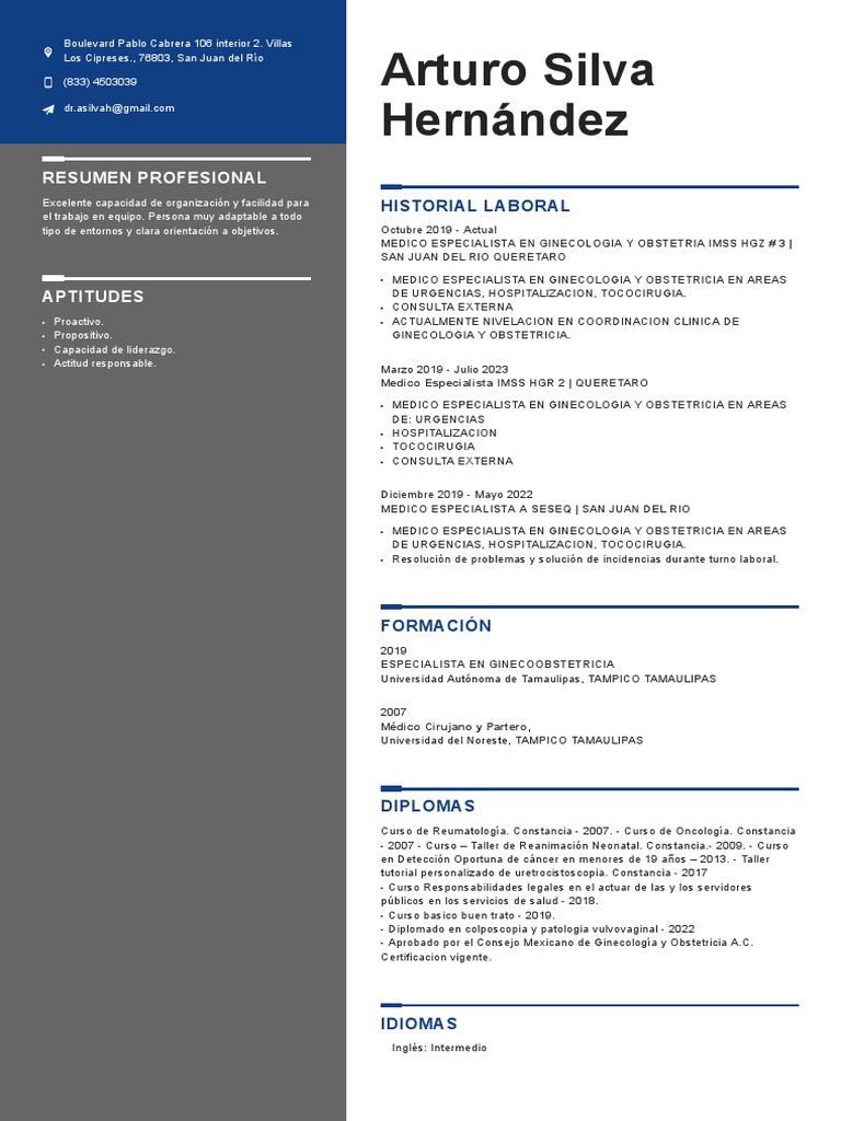 Arturo SilvaHernández CV | PDF