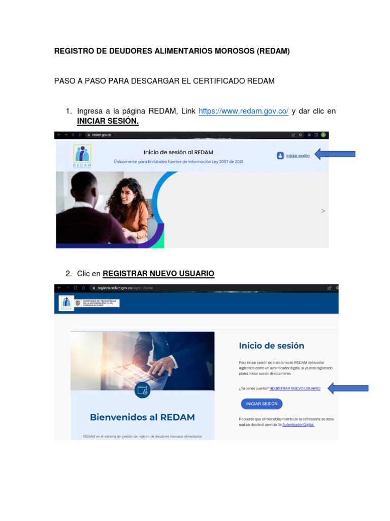 Paso A Paso, Certificado REDAM | PDF