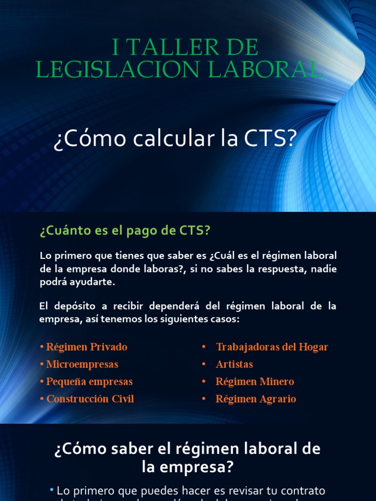 Cómo Calcular La CTS | PDF | Relaciones Industriales | Relaciones laborales