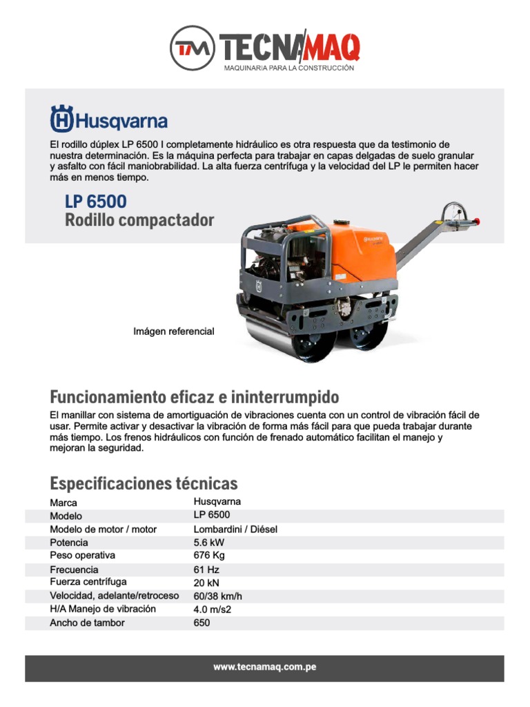 Husqvarna Rodillo LP 6500 | PDF
