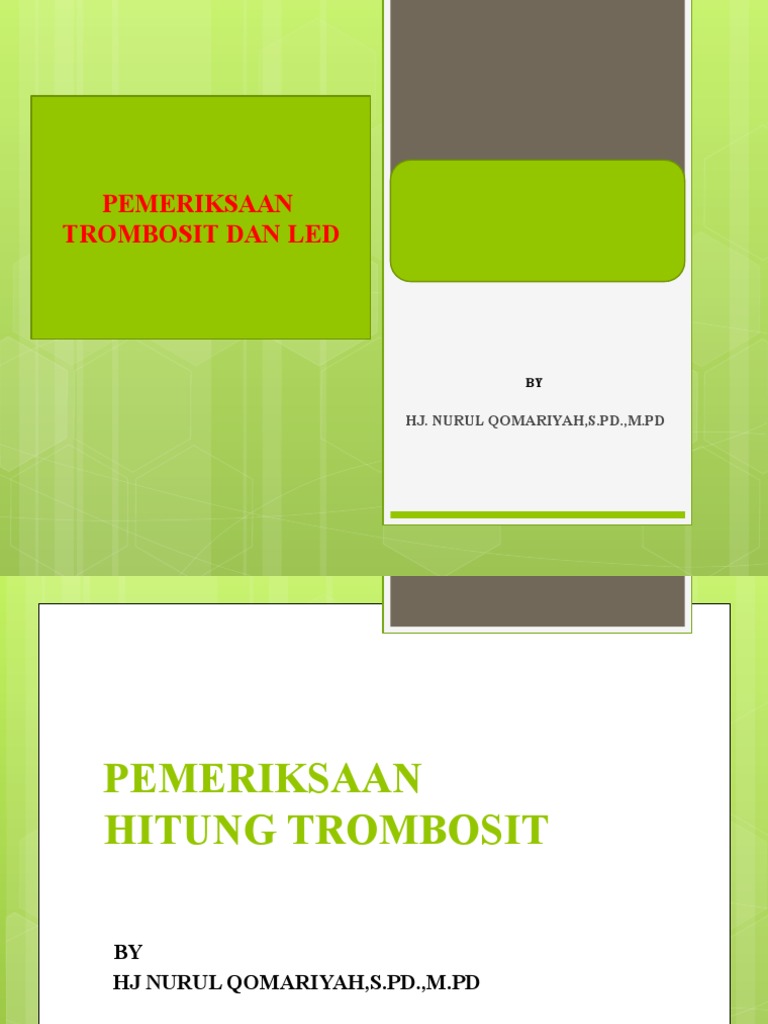 Pemeriksaan Trombosit dan LED | PDF
