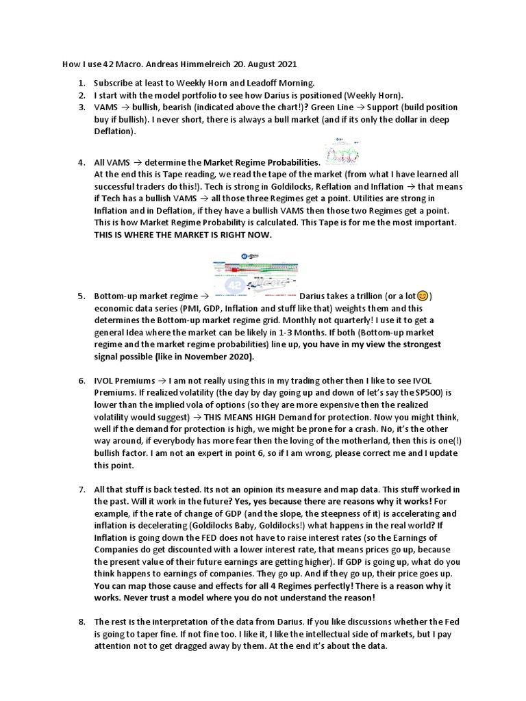 How I Use 42 Macro | PDF | Inflation | Market Trend