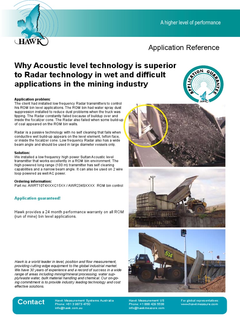 Acoustic Solutions for ROM Bin Level Control | PDF | Radar | Physical ...
