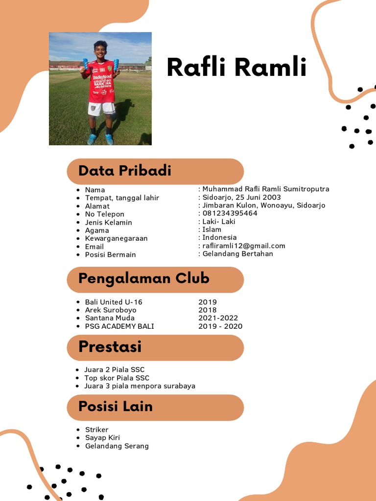 Cv. Rafli Ramli | PDF | Olahraga & Rekreasi