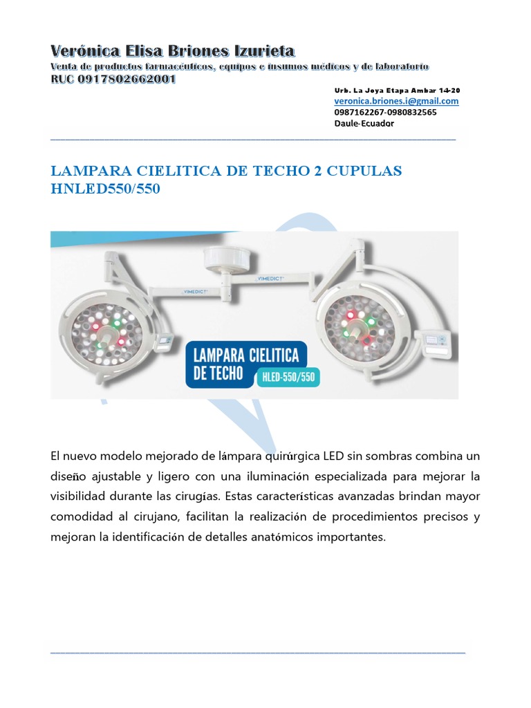 Ficha Tecnica Lampara Cielitica de Techo | PDF | Diodo emisor de luz | Encendiendo