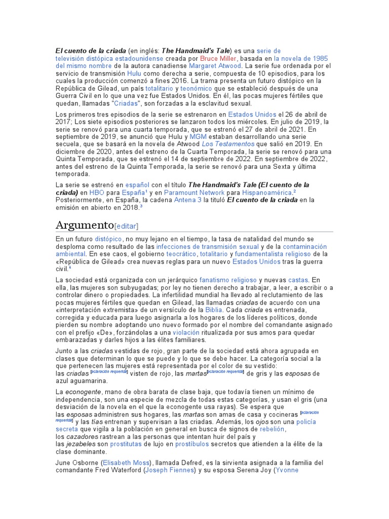 El Cuento de La Criada | PDF