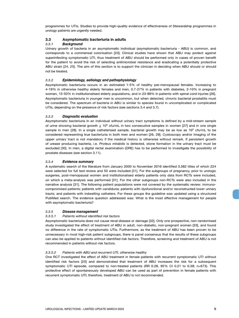 EAU Guidelines On Urological Infections 2023 | PDF | Urinary Tract ...