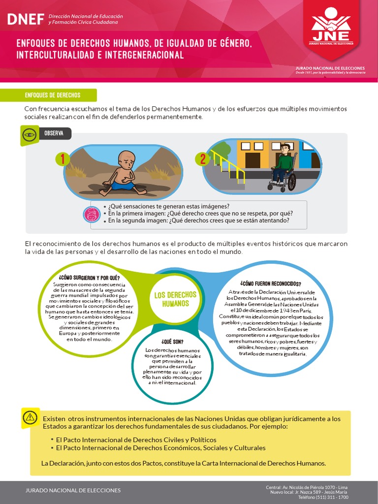 3 Enfoques | PDF | Derechos humanos | Igualdad de género