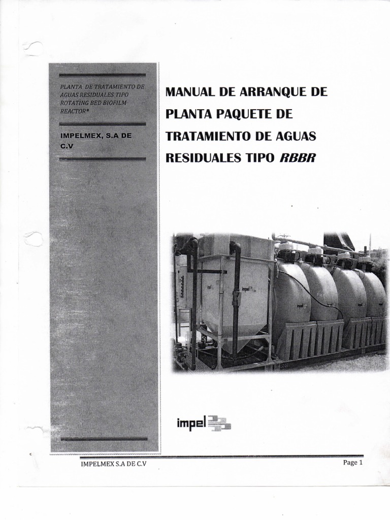 Manual de Operacion PTAR | PDF
