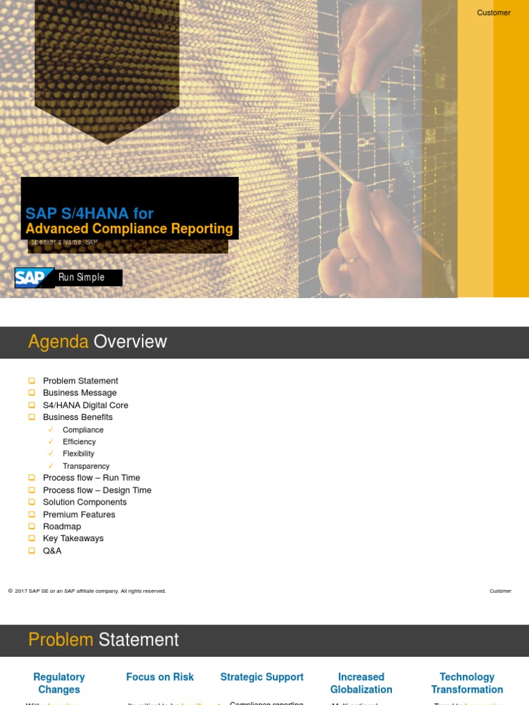 SAP Advanced Compliance Reporting | PDF | Analytics | Regulatory Compliance