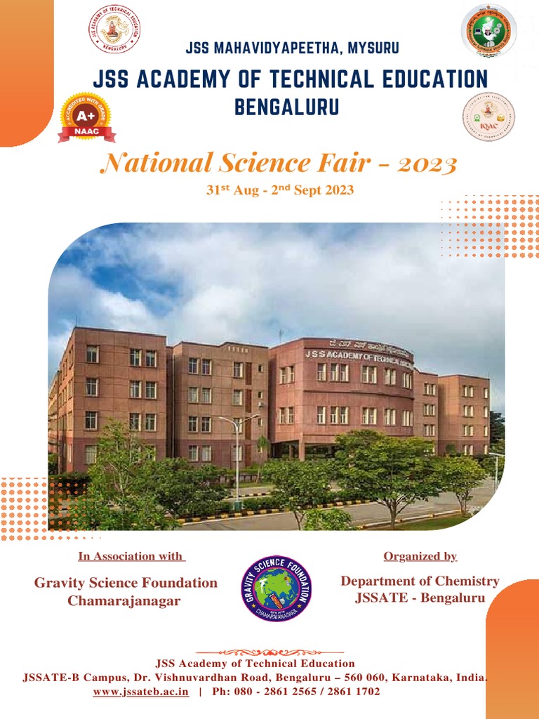 National Science Fair 2023 - JSSATE Bengaluru | PDF